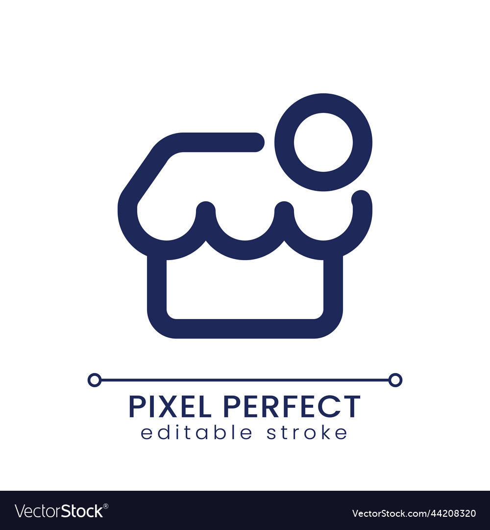 Online shop notification pixel perfect linear ui Vector Image Online shop notification pixel perfect linear ui Vector Image