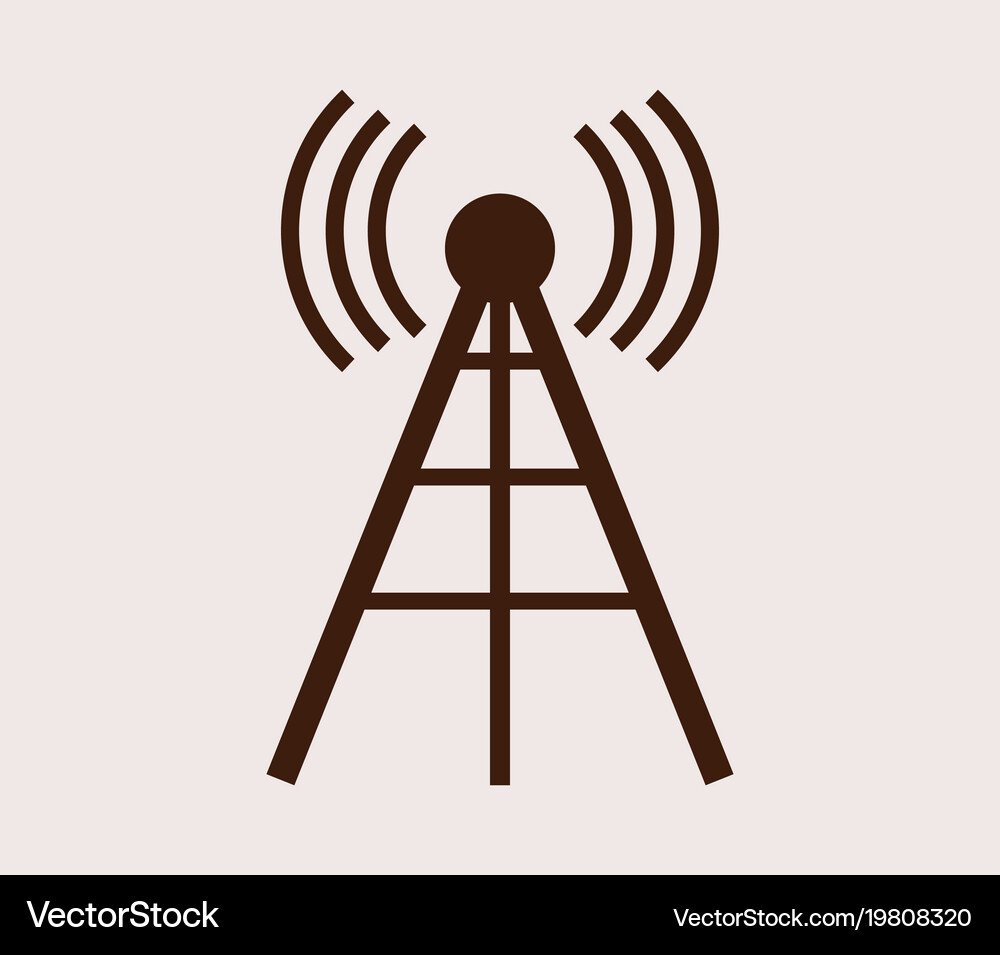 Phone antenna icon on white background Royalty Free Vector