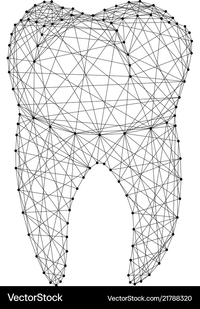 Tooth dental root from abstract futuristic Vector Image