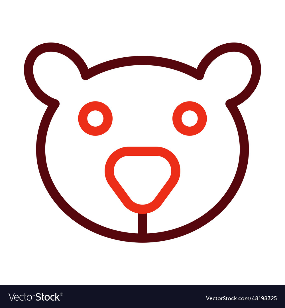 Bear glyph two color icon for personal Royalty Free Vector