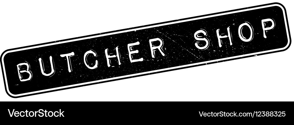 Butcher shop rubber stamp Royalty Free Vector Image