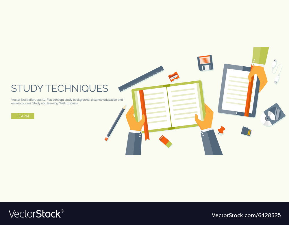 Flat headerdistance Royalty Free Vector Image - VectorStock