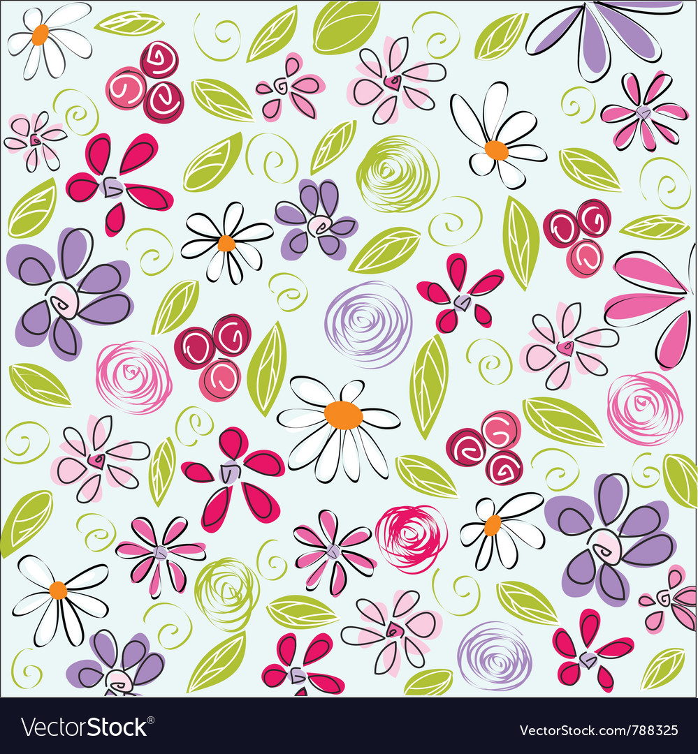 Floral background easter Royalty Free Vector Image