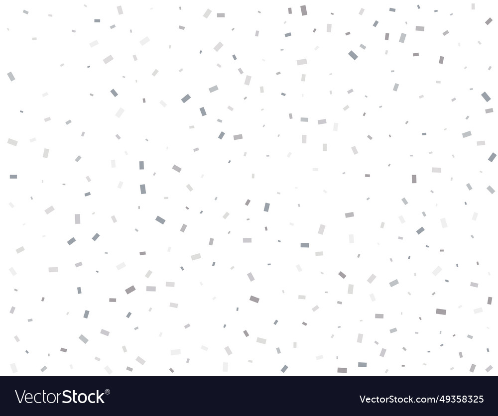 Light silver rectangular glitter confetti Vector Image