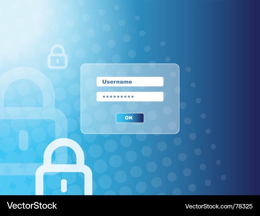 Modern Login Screen Royalty Free Vector Image - VectorStock
