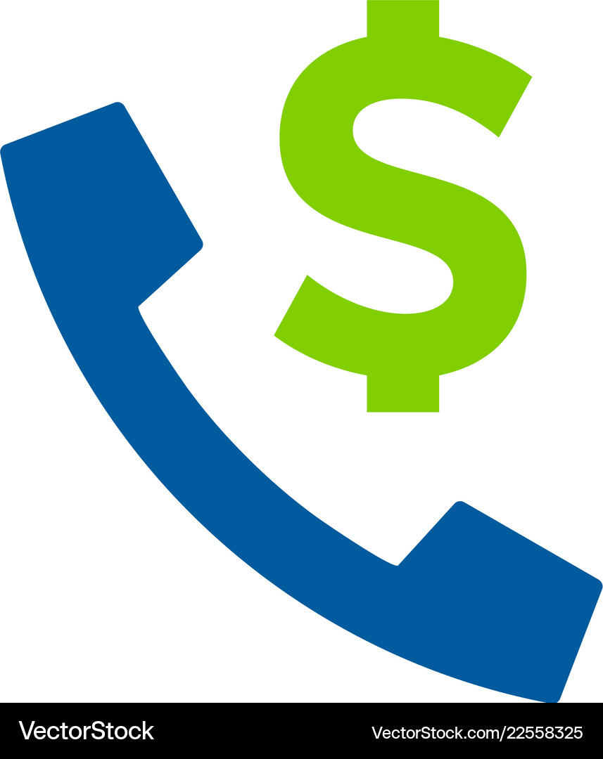 Money call logo icon design Royalty Free Vector Image