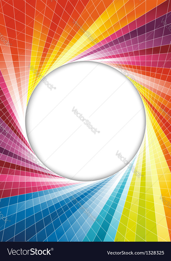 Rainbow spring background - circle Royalty Free Vector Image