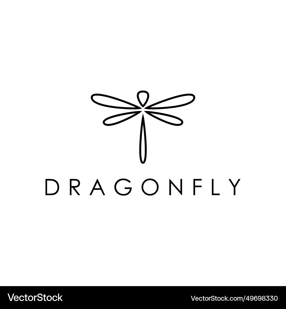Dragonfly logo design Royalty Free Vector Image