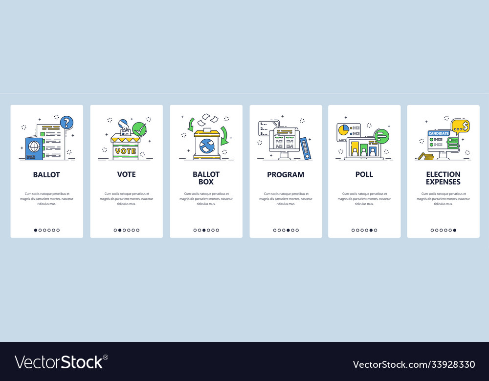 Election political party candidate program poll Vector Image