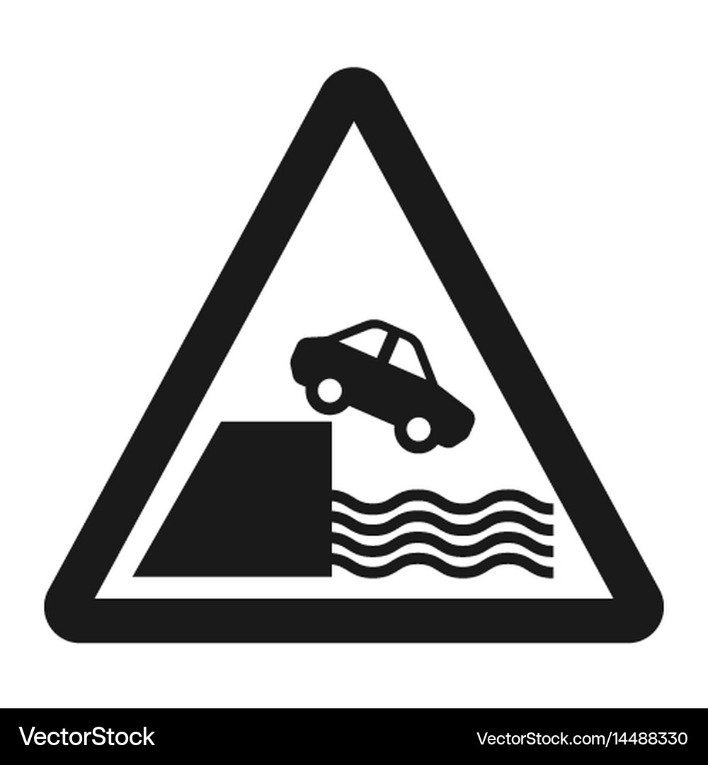 Embankment sign line icon Royalty Free Vector Image