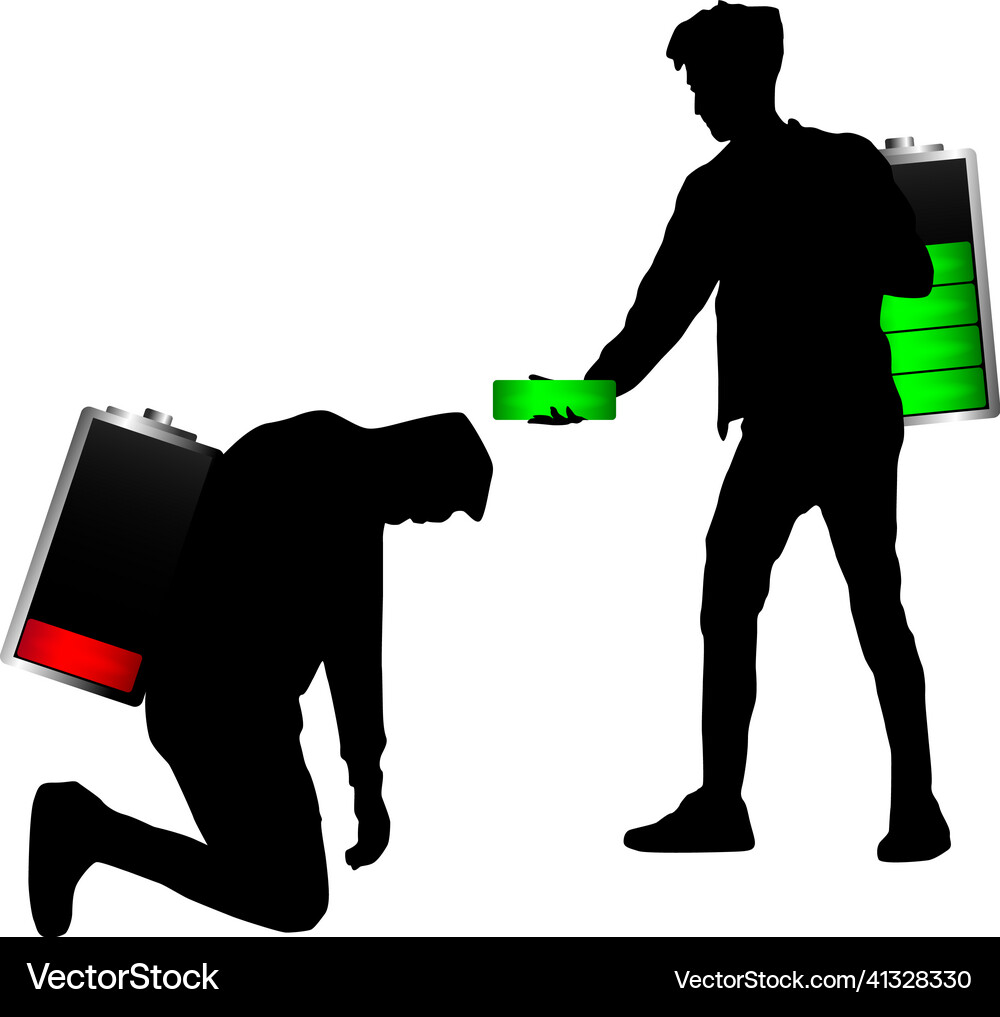 Friendship help to others concept graphic design Vector Image