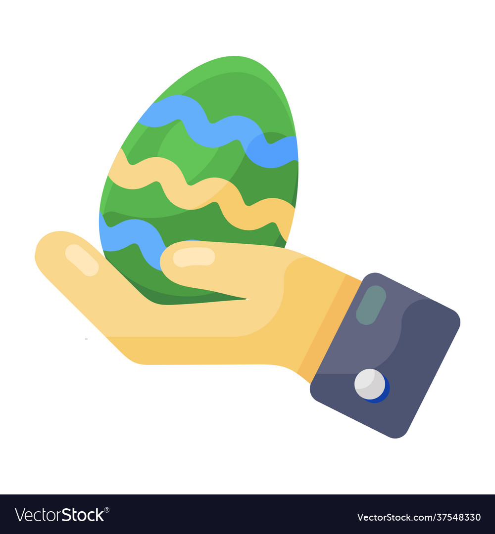 Hand egg Royalty Free Vector Image - VectorStock