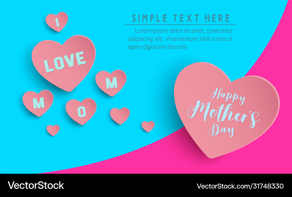 Happy mothers day banner design Royalty Free Vector Image