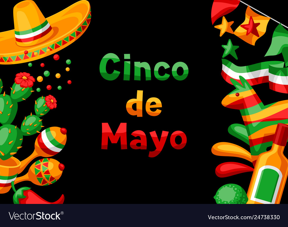 Mexican cinco de mayo greeting card Royalty Free Vector