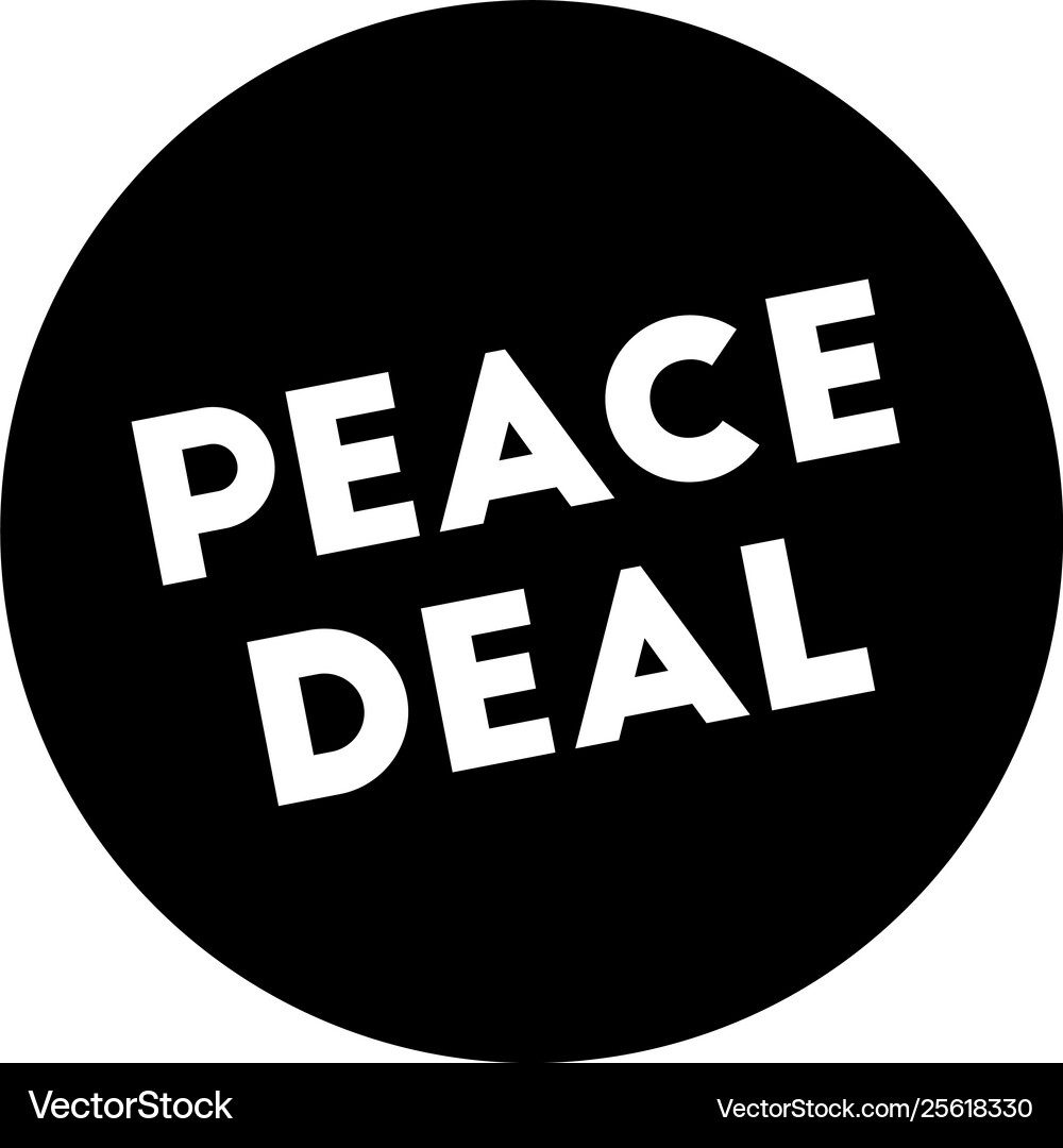 Peace deal stamp on white background Royalty Free Vector