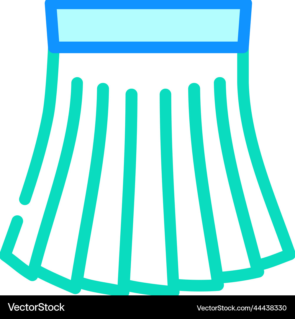 Pleated skirt color icon Royalty Free Vector Image