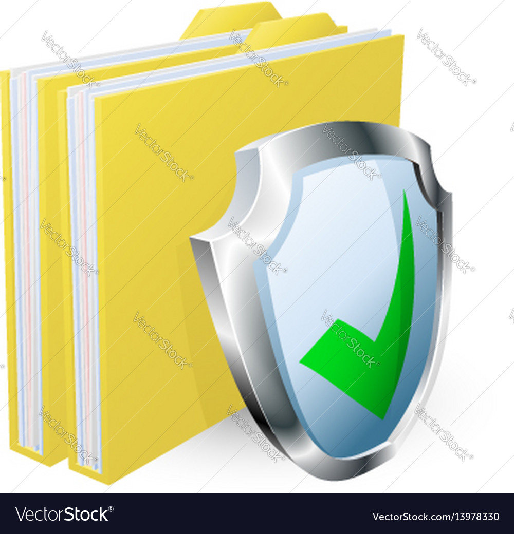 Protected folder document concept Royalty Free Vector Image