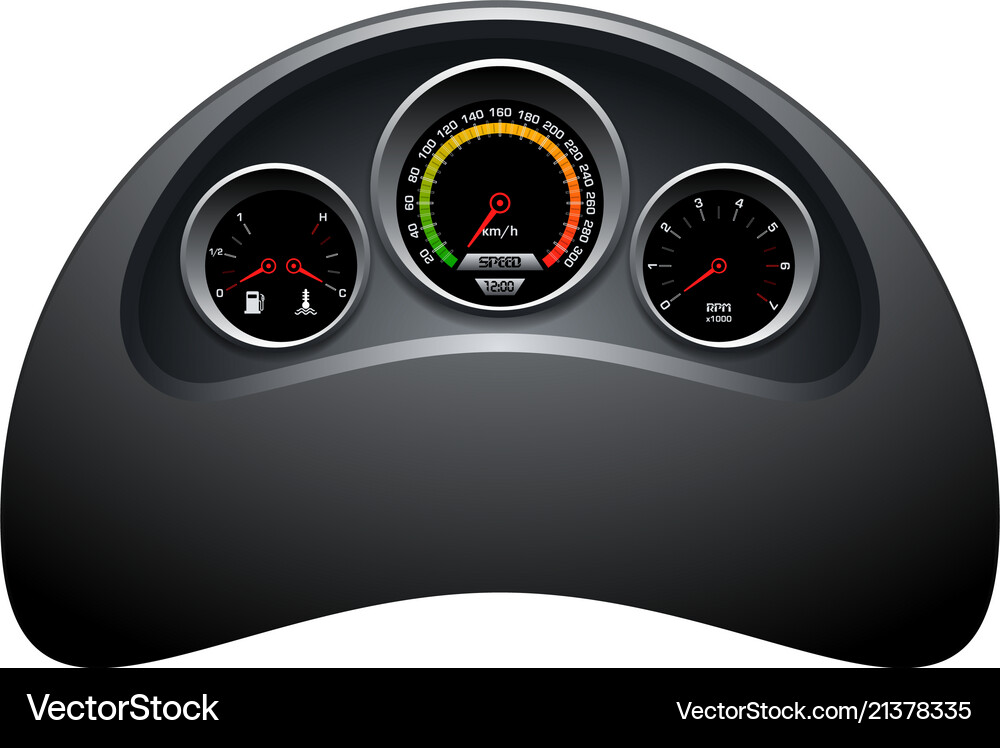 Dashboard template speedometer tachometer fuel Vector Image
