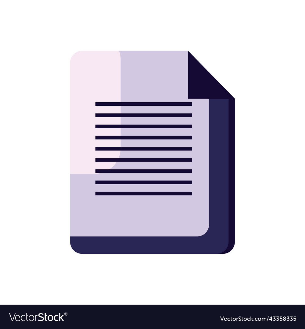 Flat document design Royalty Free Vector Image