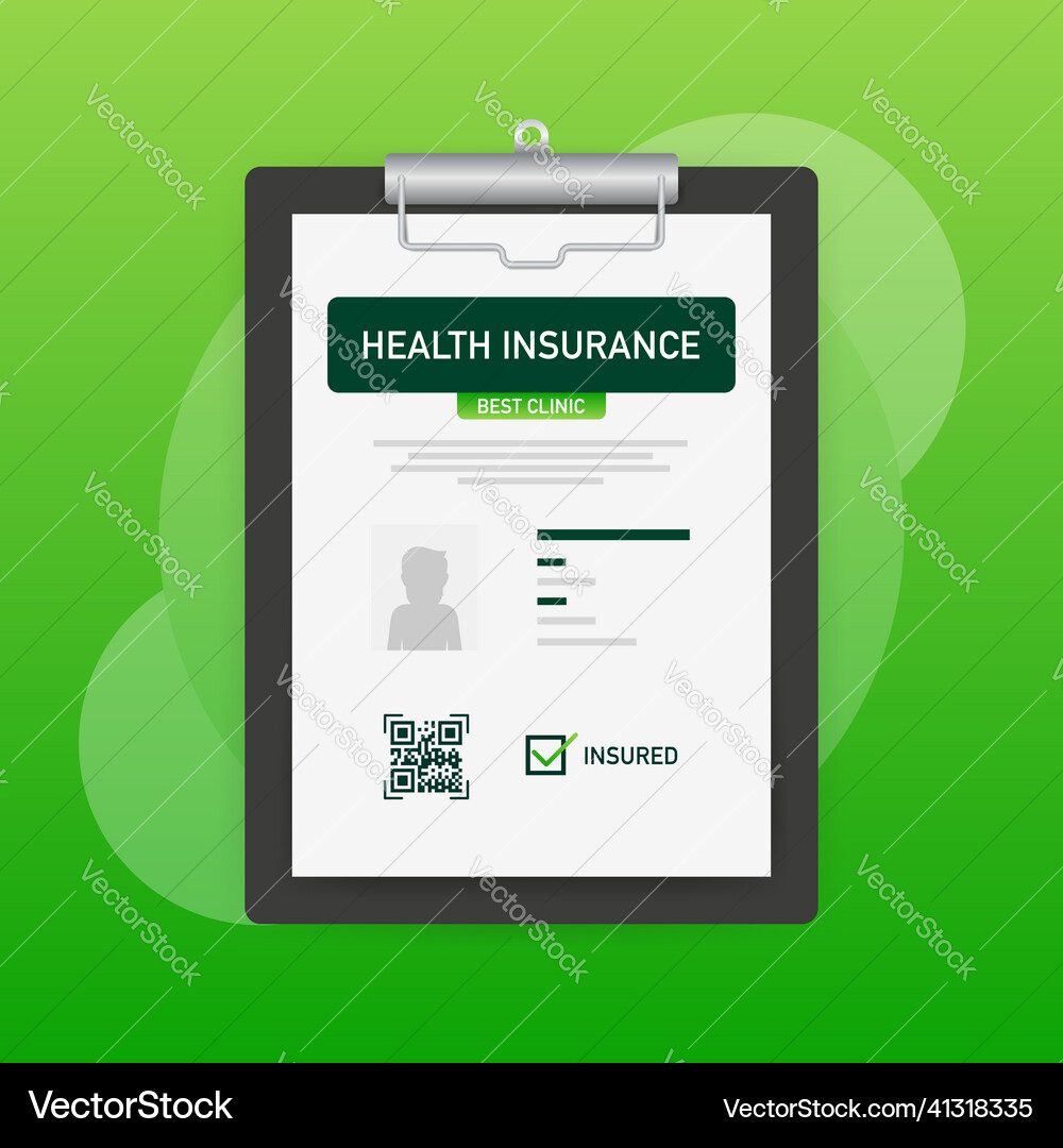 Health insurance in flat style flat Royalty Free Vector