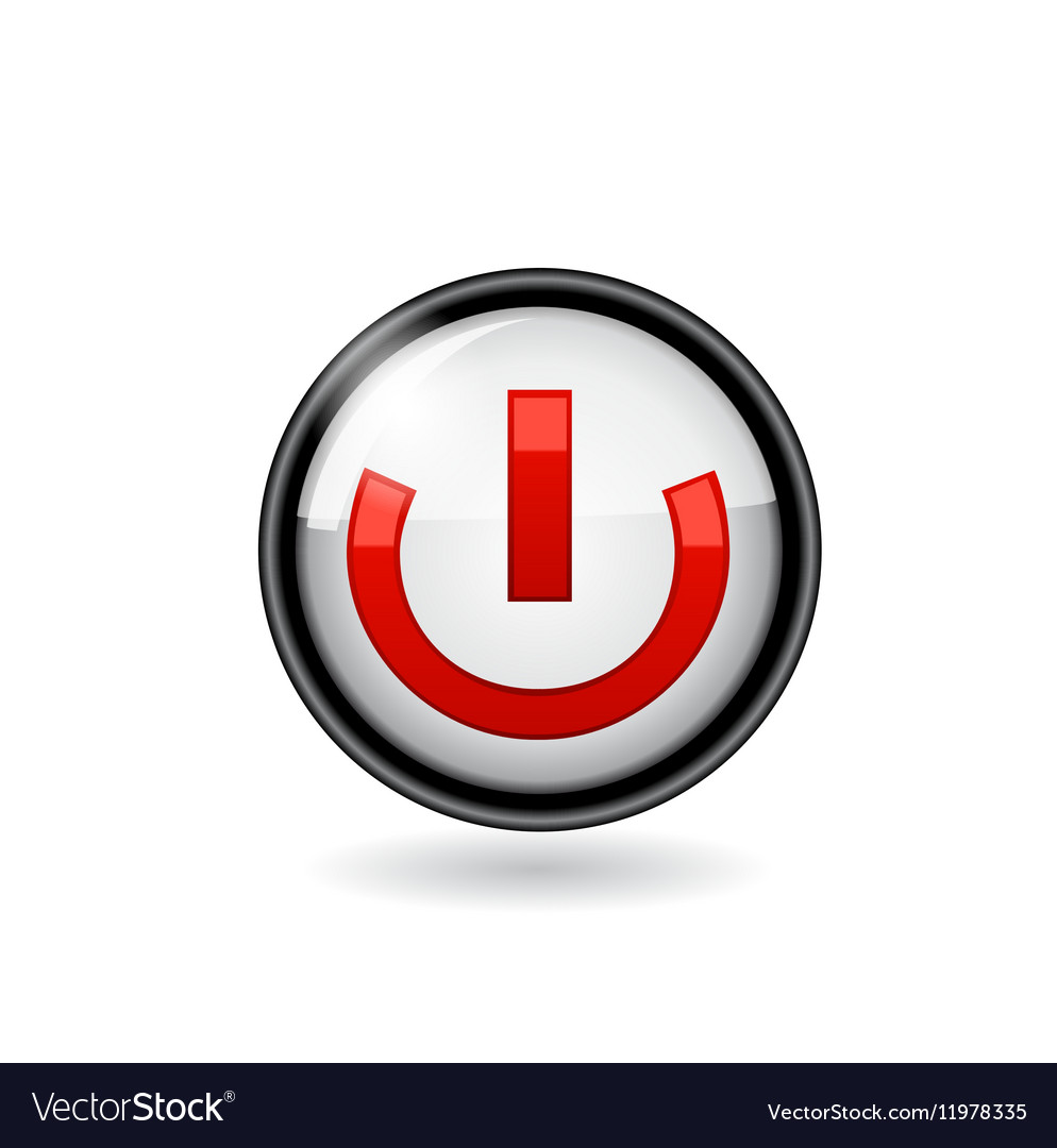 On button Royalty Free Vector Image - VectorStock