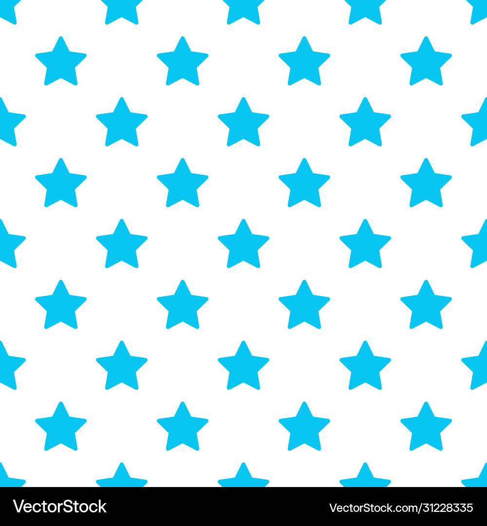 Seamless pattern with blue stars stock isolated Vector Image