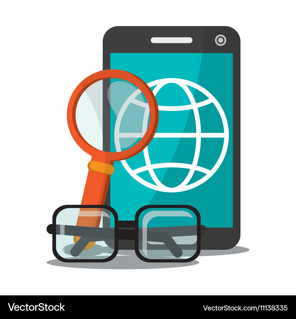 Smartphone and digital marketing design Royalty Free Vector