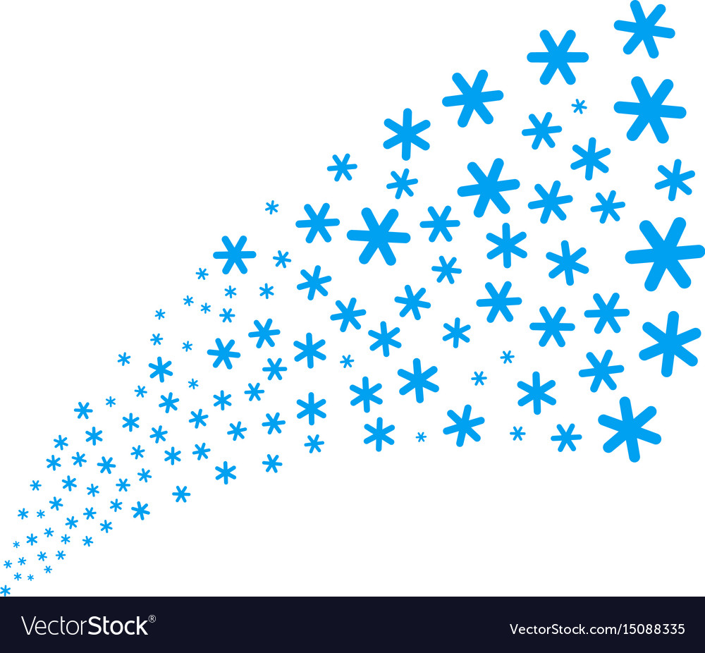 Snowflake source stream Royalty Free Vector Image