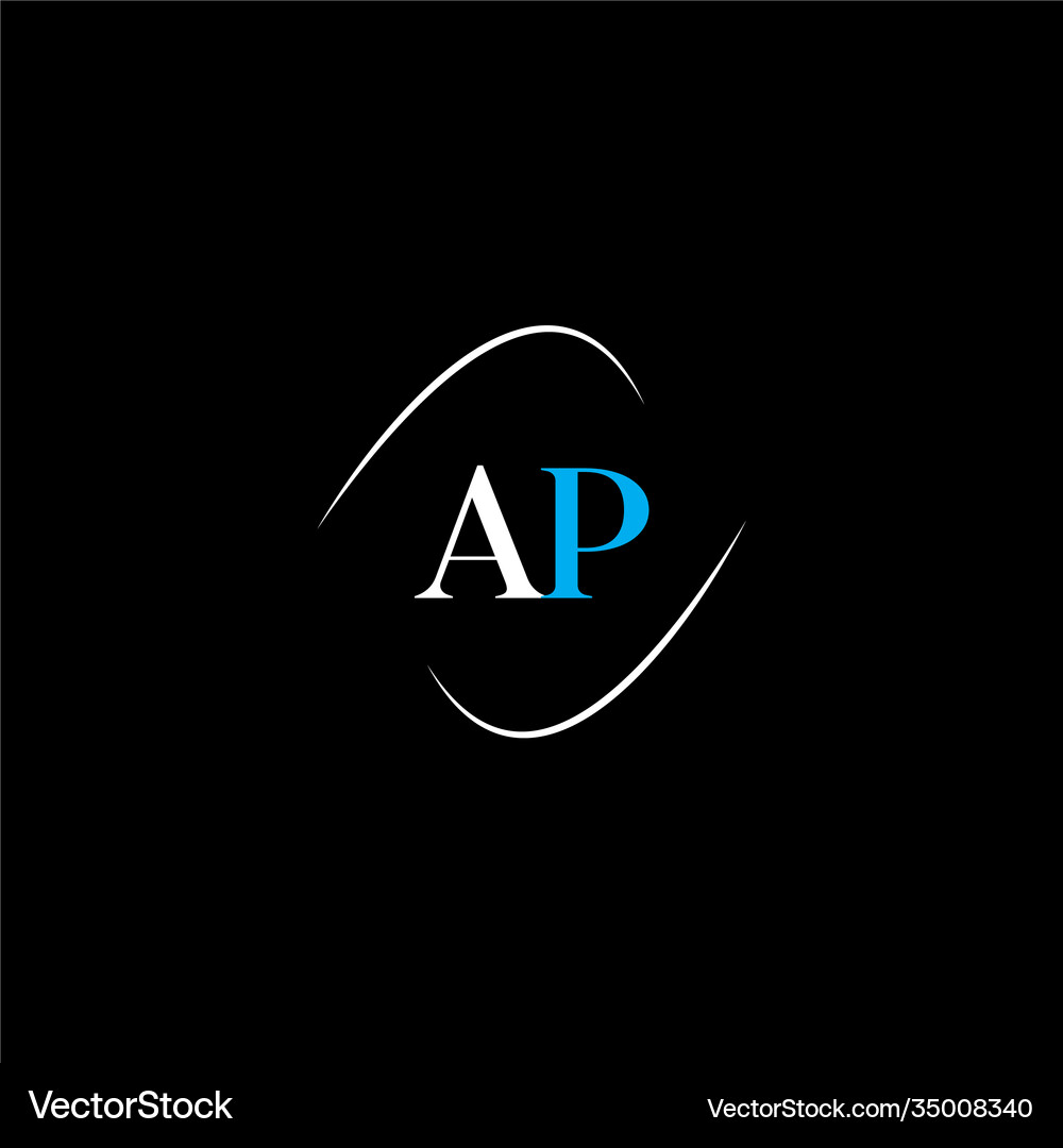 A p letter logo creative design on black color Vector Image