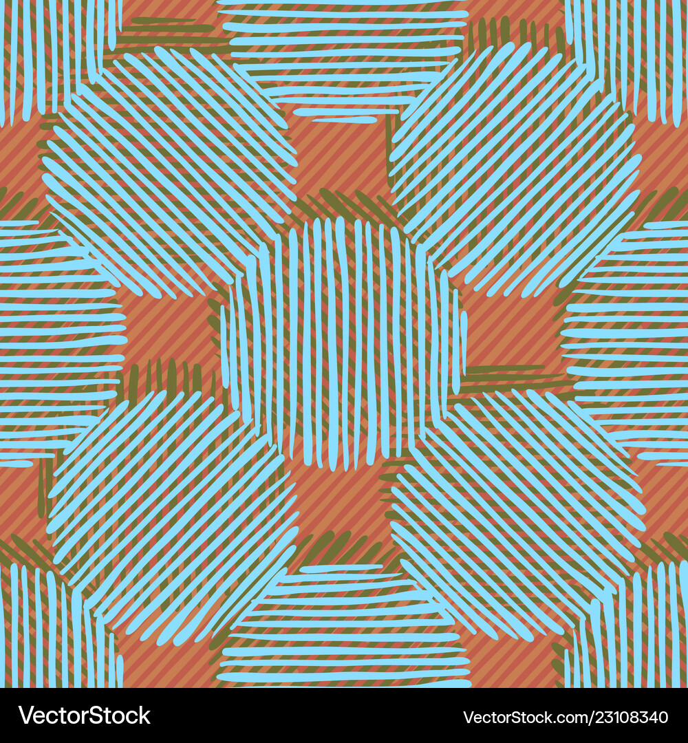 Abstract ikat and boho style handcraft fabric Vector Image