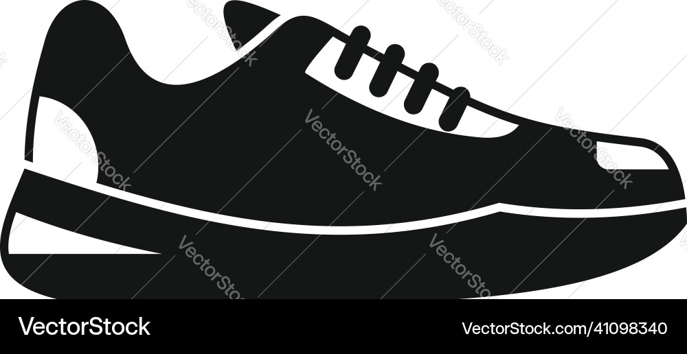 Clean sneaker icon simple sport shoe Royalty Free Vector