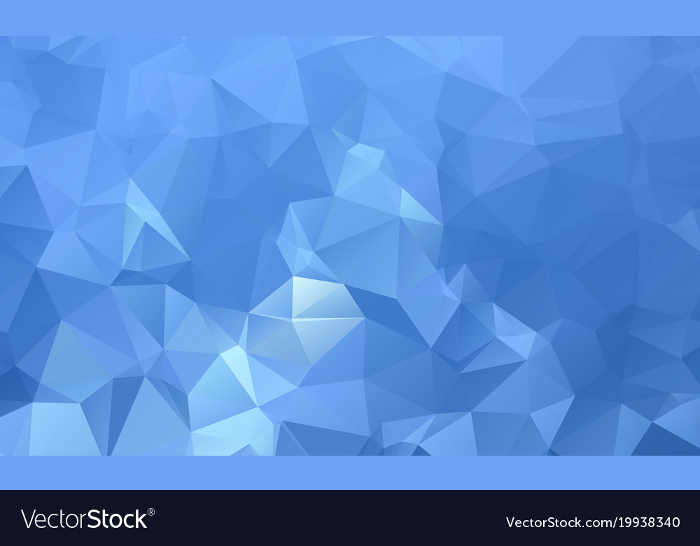 Dark blue geometric rumpled triangular low poly Vector Image