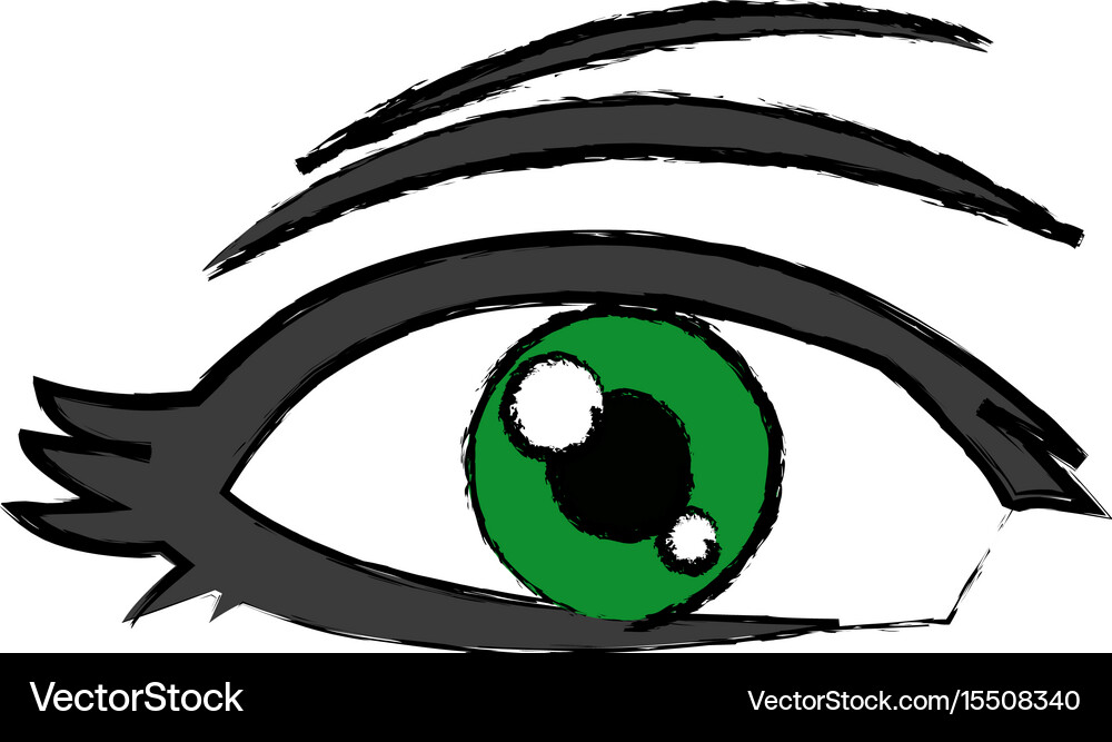 Female eye vision optic cartoon Royalty Free Vector Image