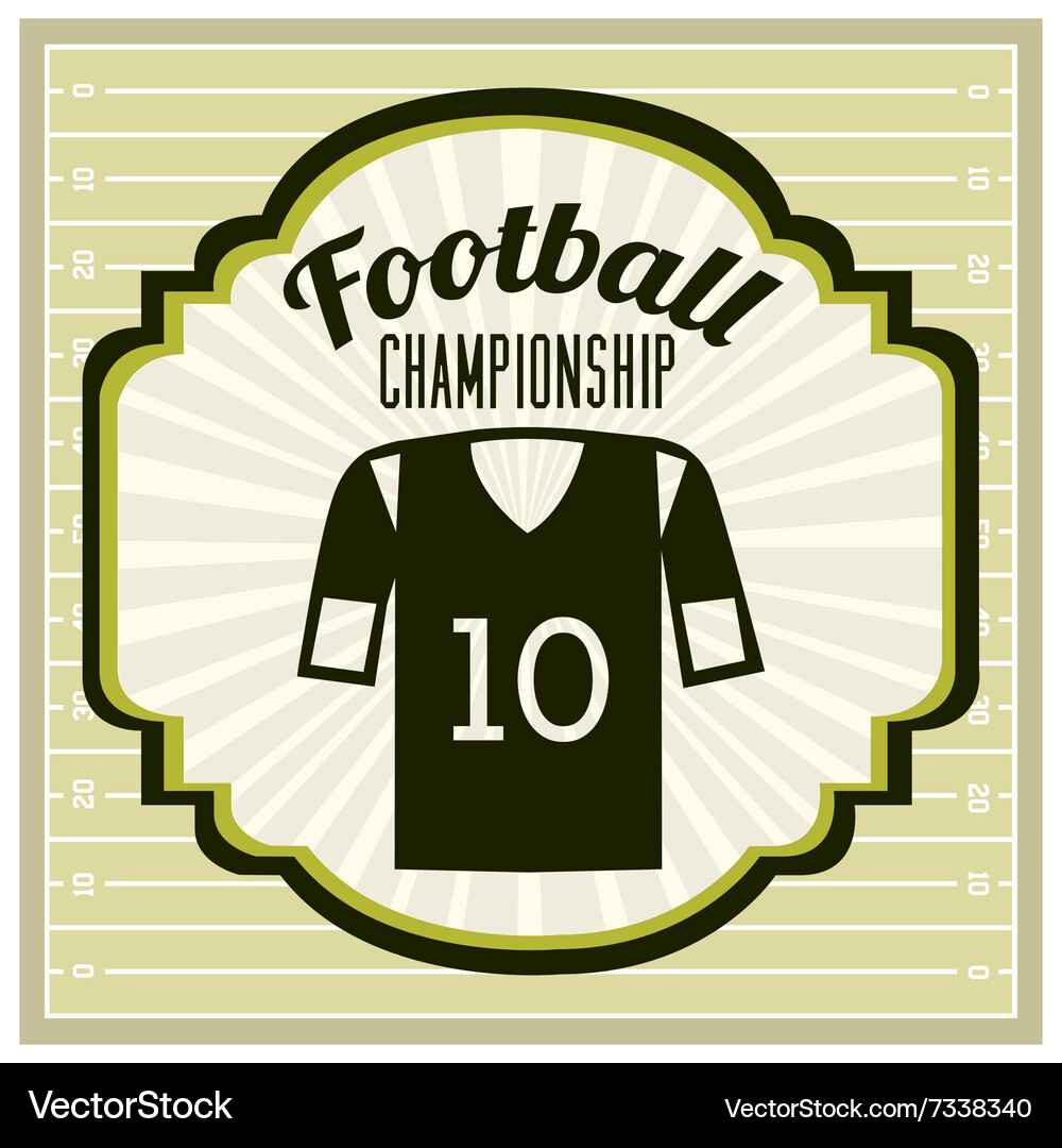 Football championship design Royalty Free Vector Image