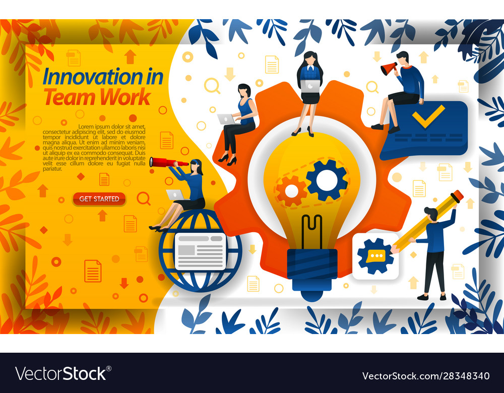 Innovation in work increase creativity Royalty Free Vector Innovation in work increase creativity Royalty Free Vector