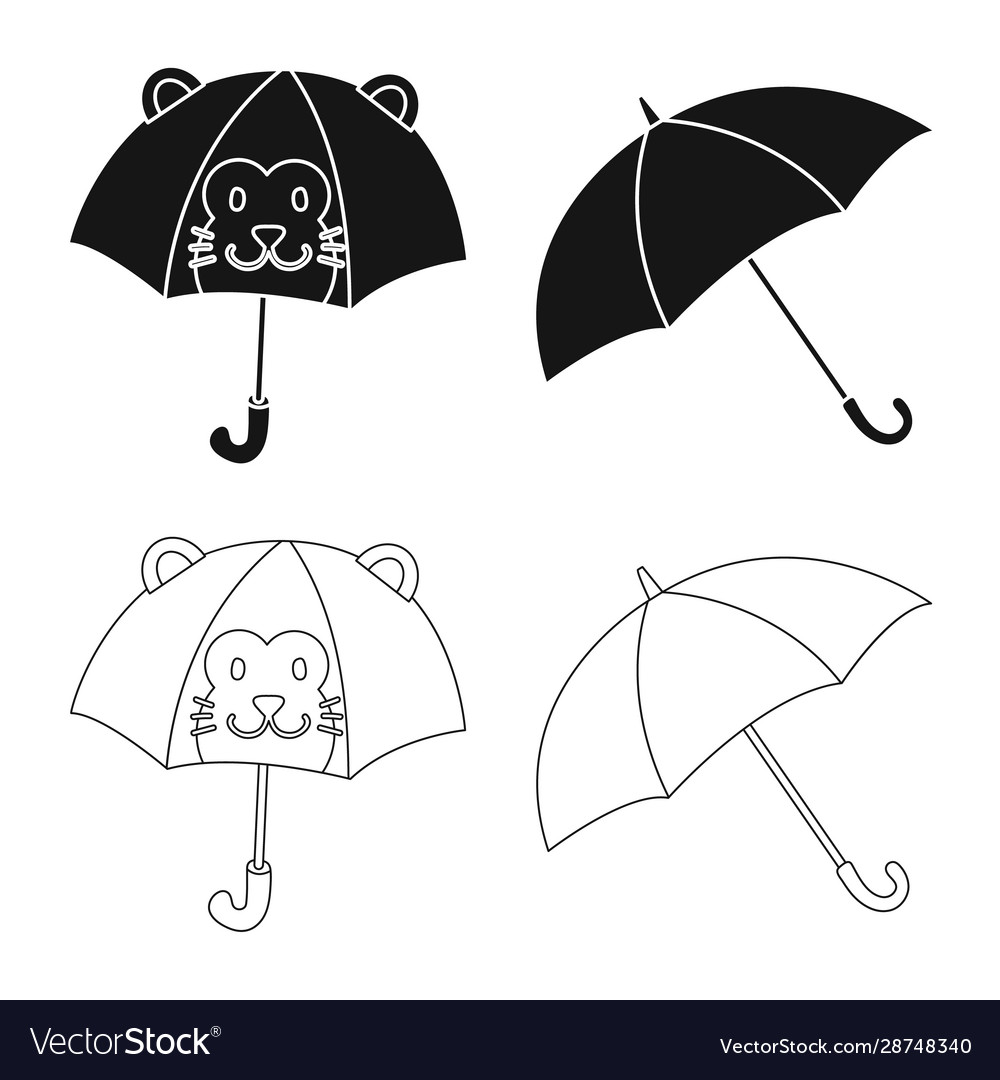 Isolated Object Protection And Closed Logo Set Vector Image