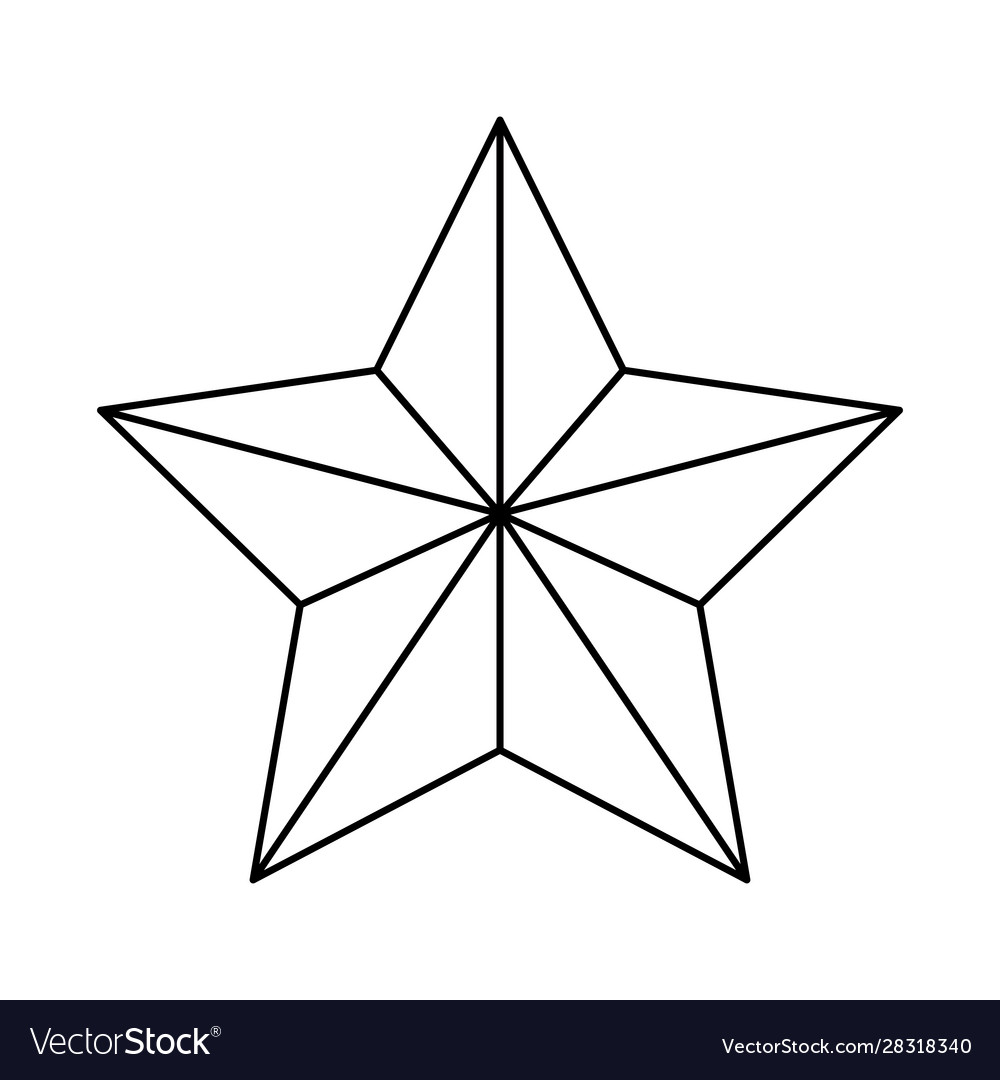 Isometric star icon flat design Royalty Free Vector Image
