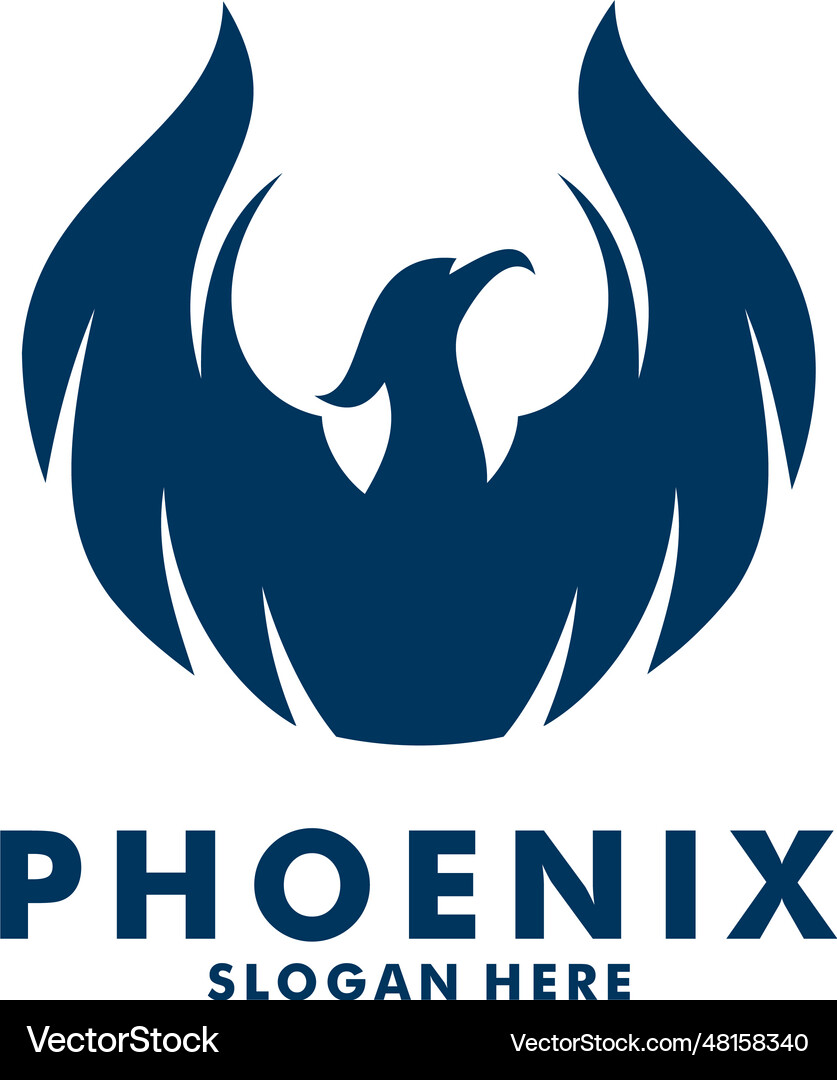 Phoenix wing logo animal abstract luxury phoenix Vector Image