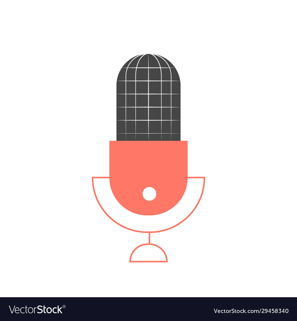 Retro vintage microphone Royalty Free Vector Image