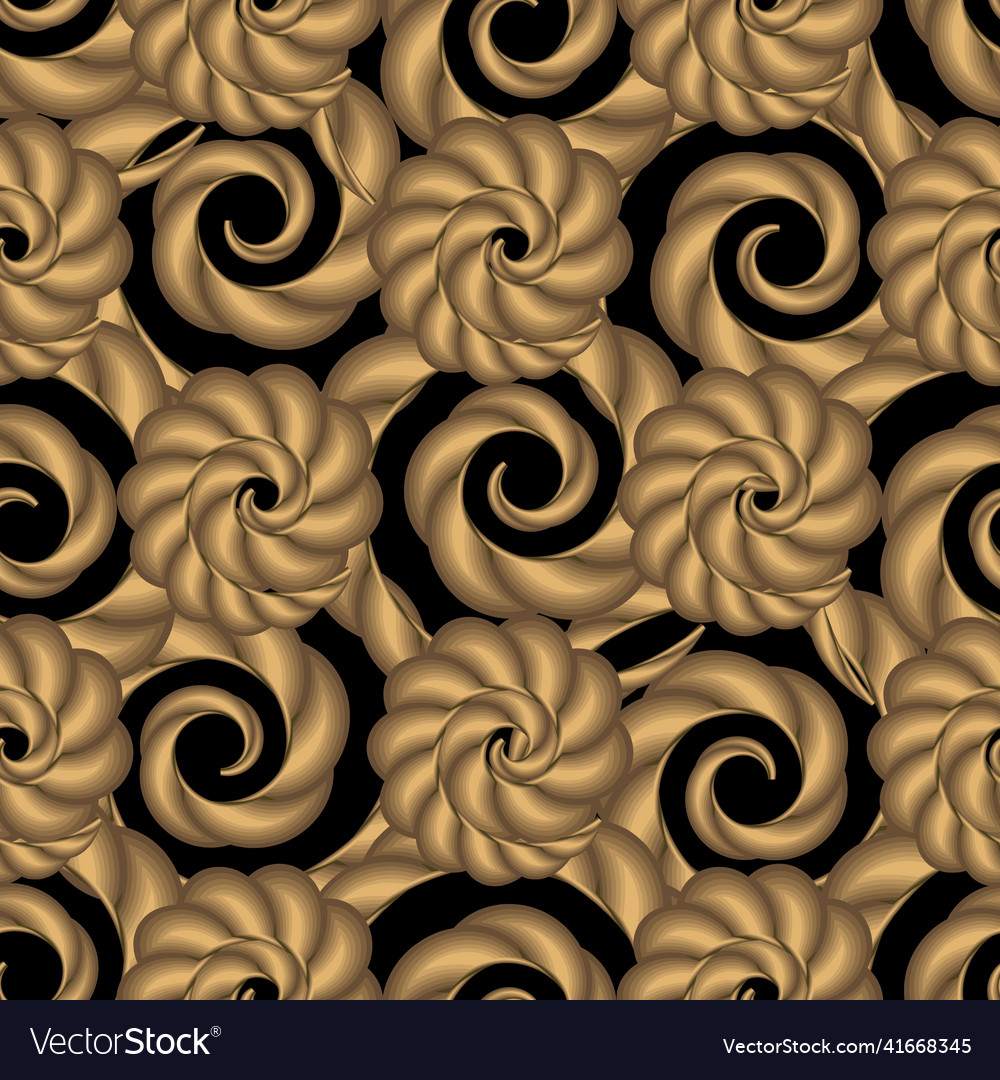 3d spirals seamless pattern floral ornamental Vector Image 3d spirals seamless pattern floral ornamental Vector Image