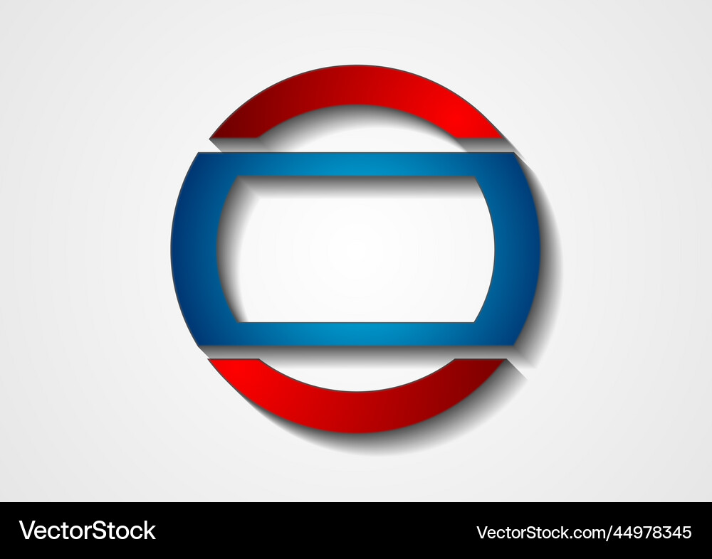 Blue and red abstract corporate logo design Vector Image