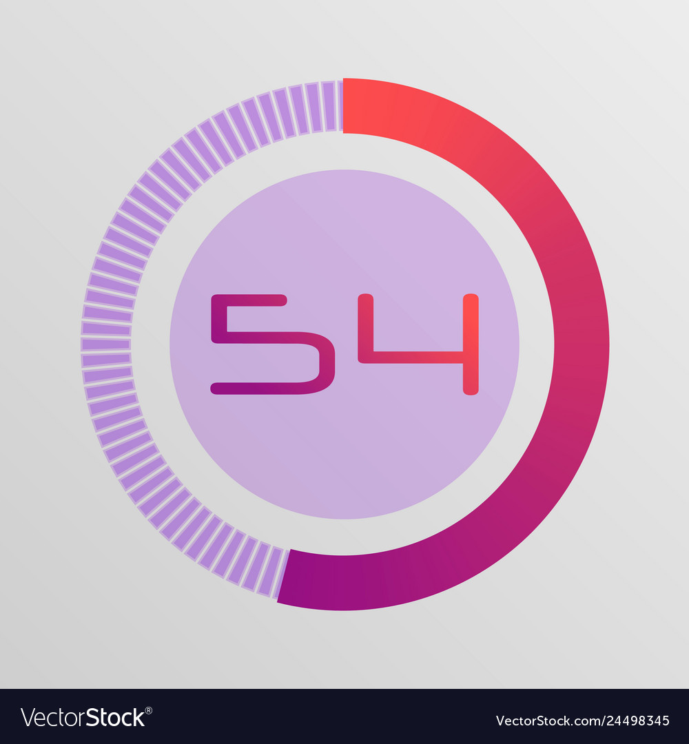 Circular interval timer Royalty Free Vector Image