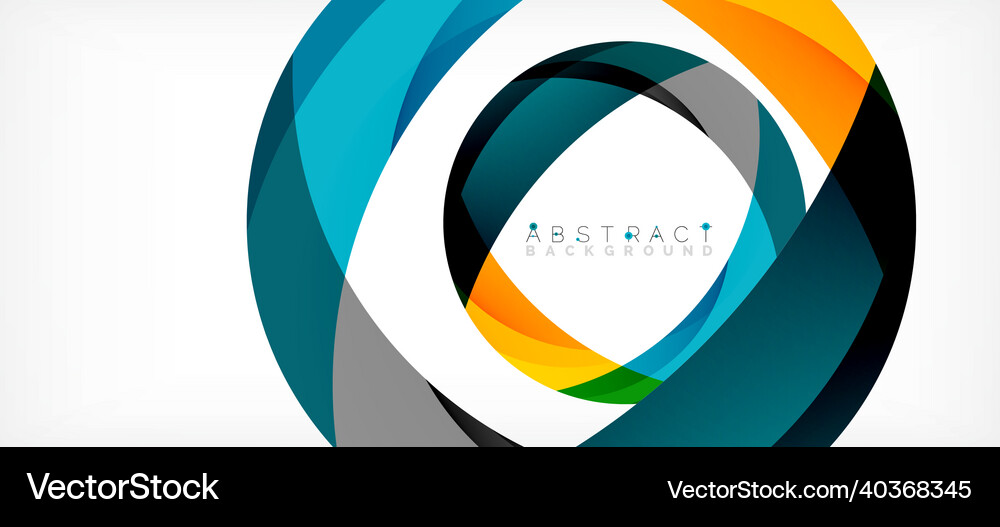 Color circle shapes minimal geometric background Vector Image