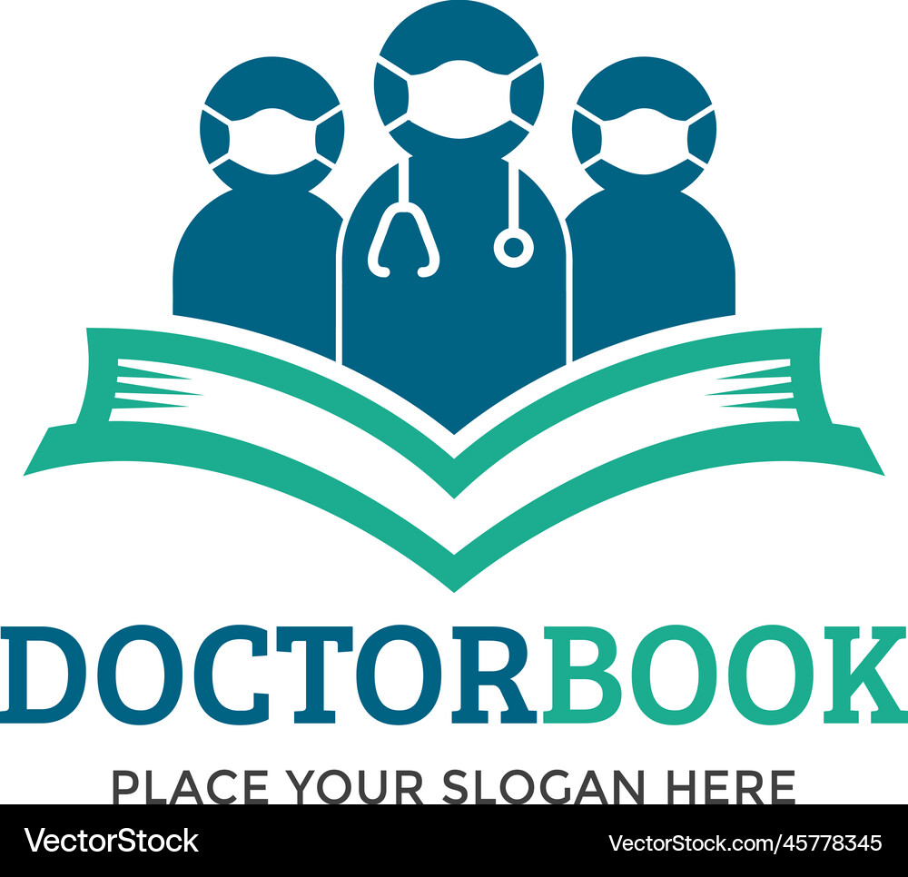 Doctor book logo template this design use human Vector Image