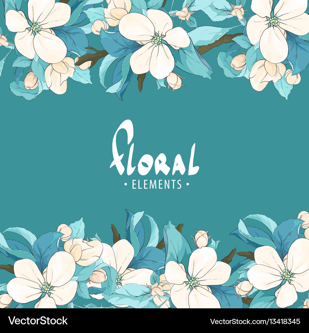 Fragrant cherry on a blue background Royalty Free Vector