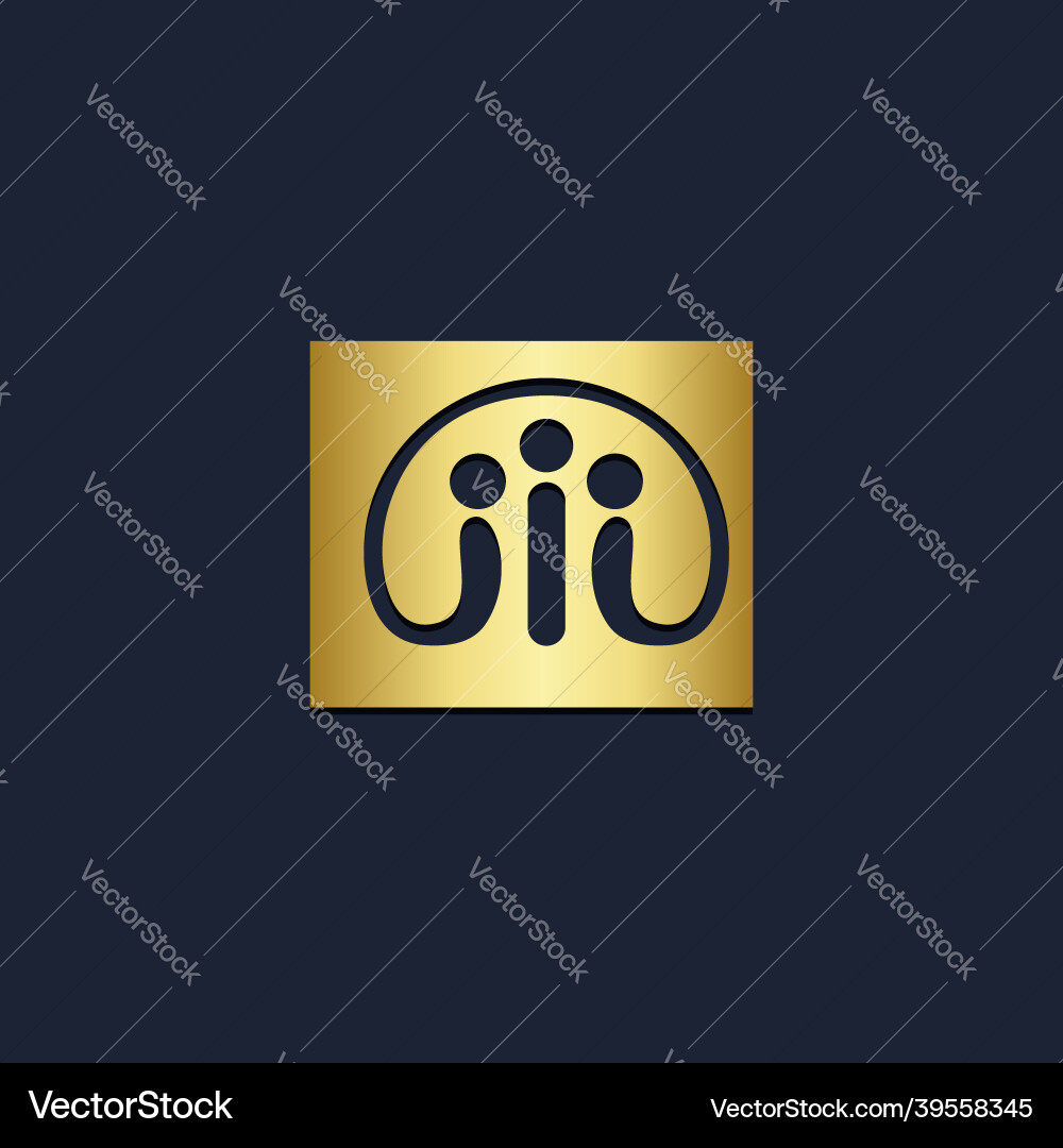 Group partner abstract company gold logo Vector Image