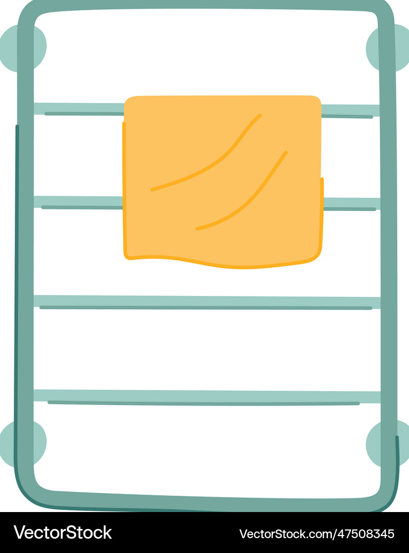 Home heater towel cartoon Royalty Free Vector Image