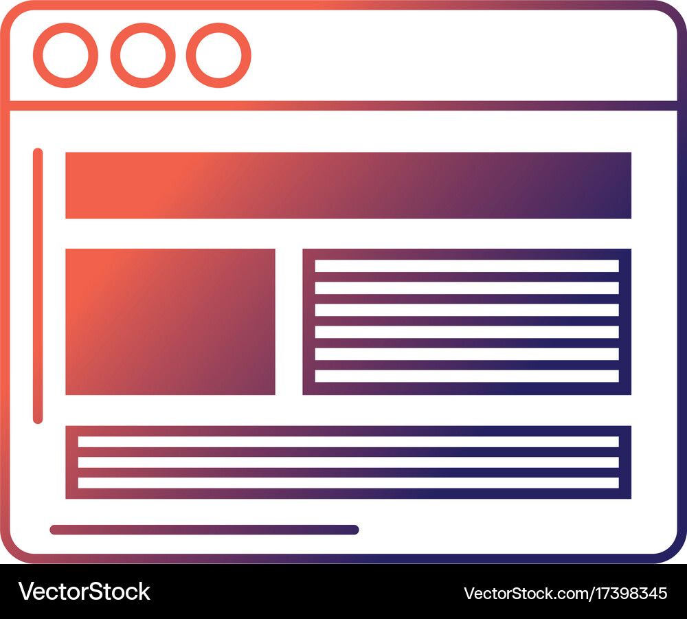 Line website with important videos information Vector Image