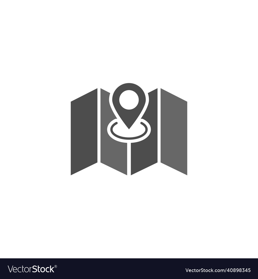 Map pointer icon flat design template Royalty Free Vector