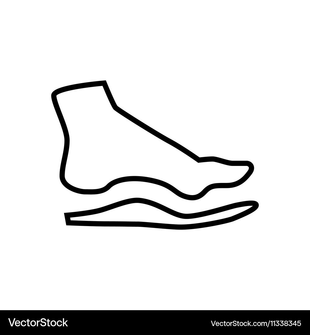 Orthopedic Foot Insole - Man with Support Vector Image